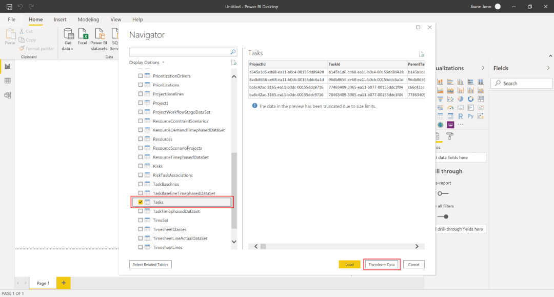 Visualize Microsoft Project Data in Power BI using xViz Gantt Chart