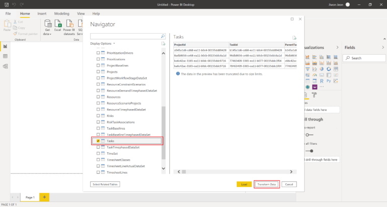 Visualize Microsoft Project Data in Power BI using xViz Gantt Chart